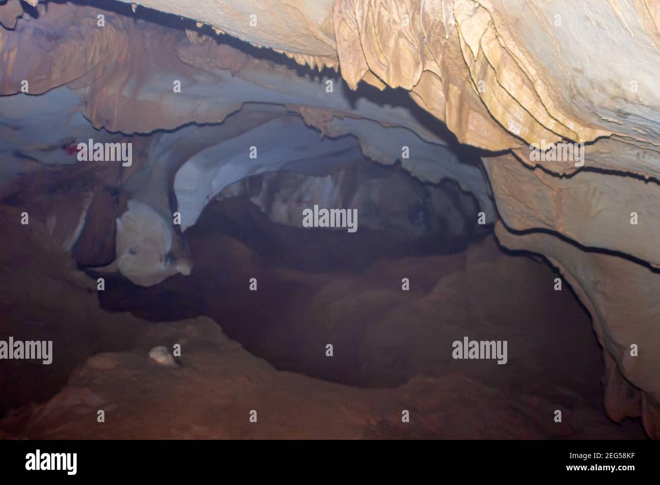 Cave washed in rock, chute. There is delve with access to day surface ...