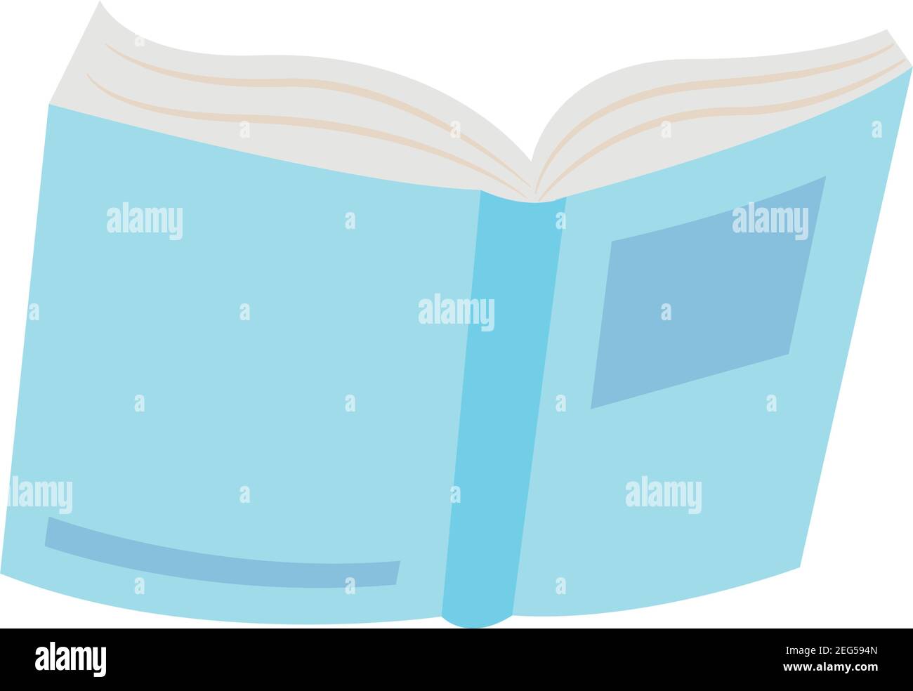 blue open book icon over white background, colorful design, vector ...