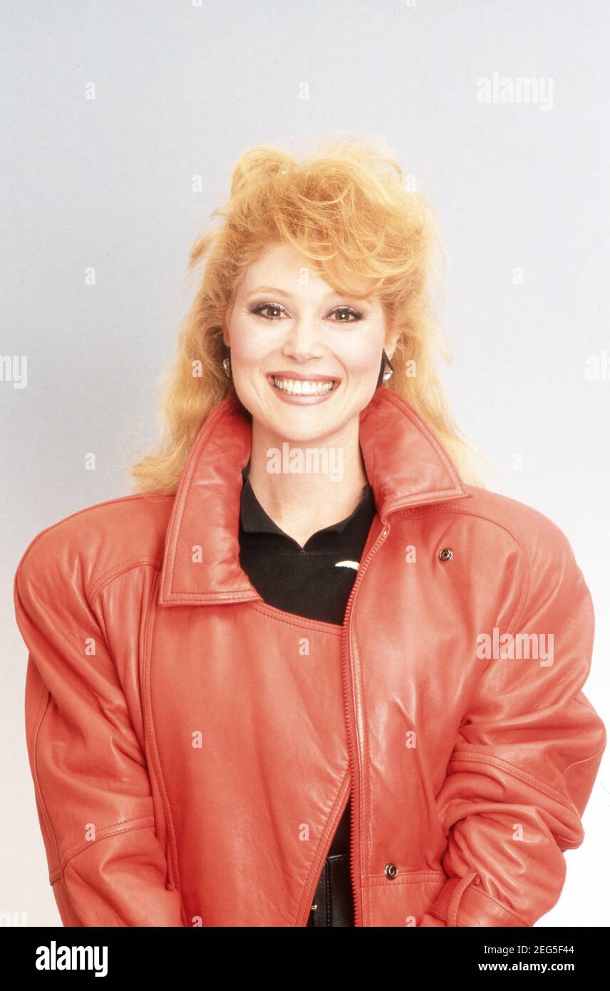 Audrey Landers bei einem Besuch in Hamburg, Deutschland 1988 Stock ...
