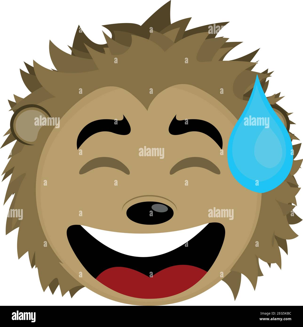 Vector emoticon illustration cartoon of a porcupine's head emoticon ...