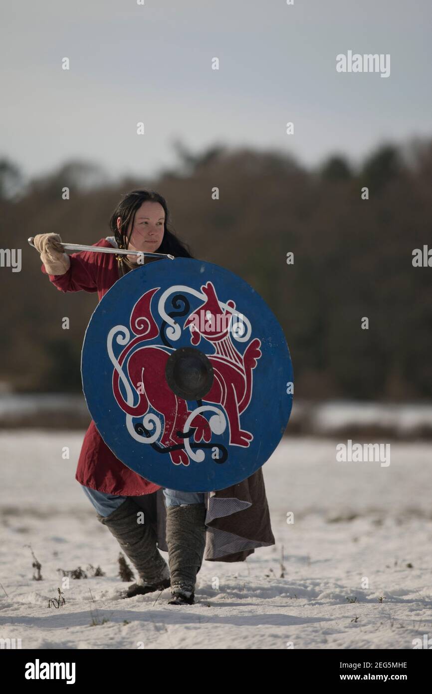 Vikings shield maiden hi-res stock photography and images - Alamy
