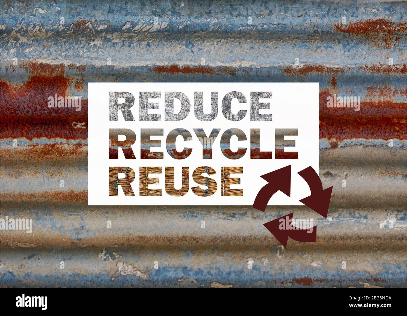 Reduce, Recycle and reuse sign Stock Photo - Alamy