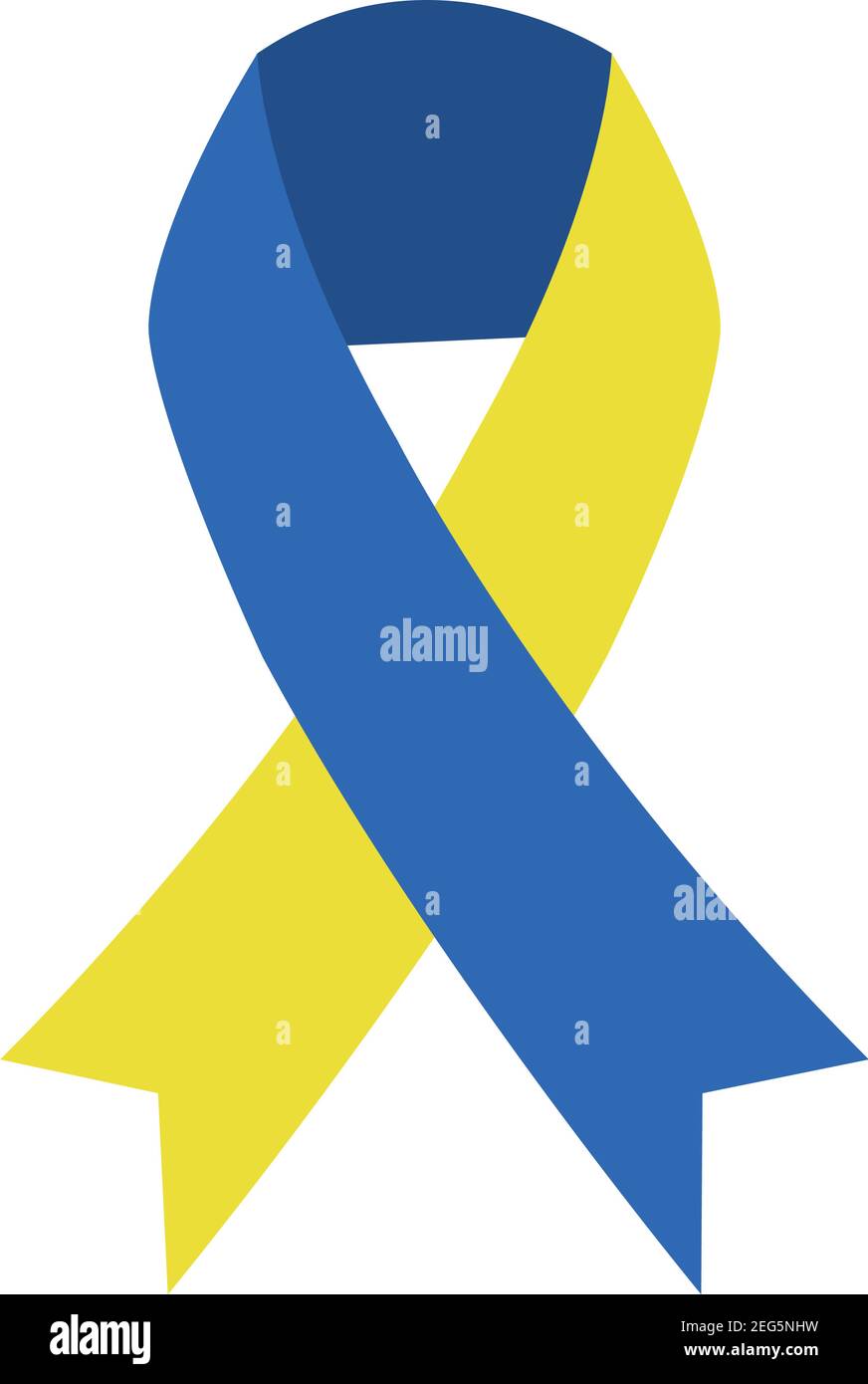 down syndrome ribbon icon over white background, colorful design ...