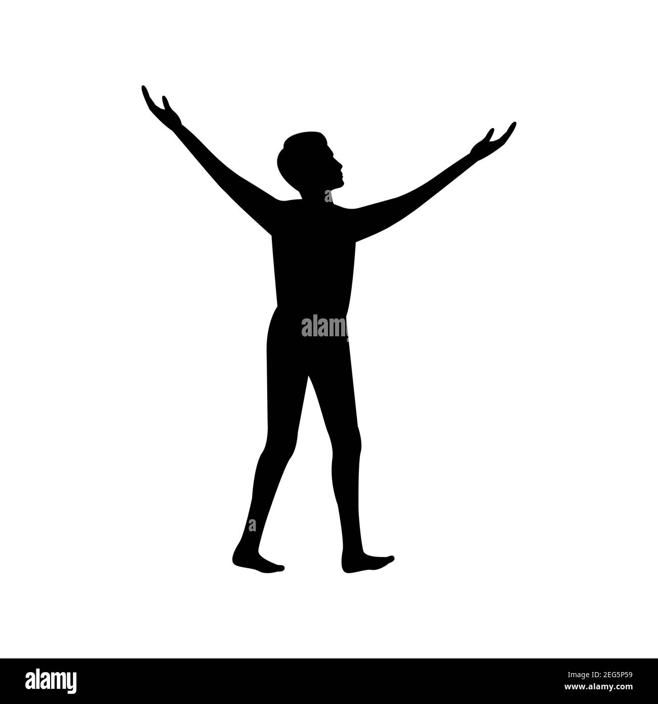 black silhouette design with isolated white background of man being ...