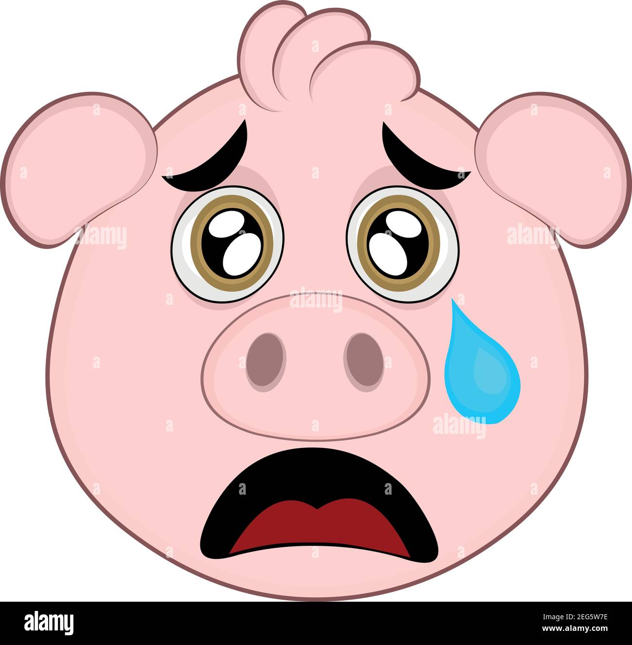 Pig illustration not cute Stock Vector Images - Alamy