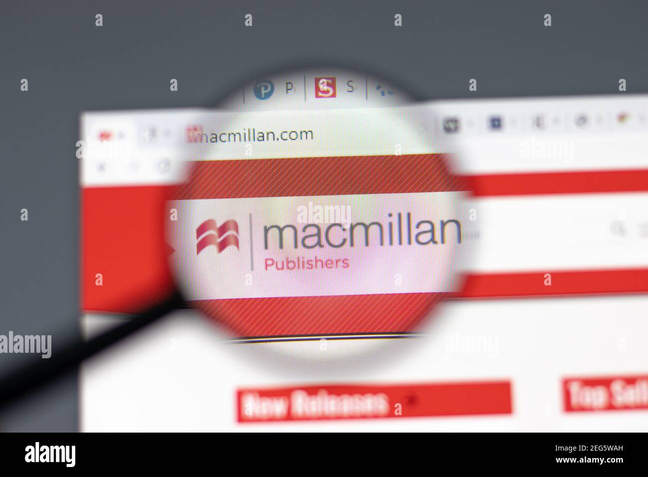 New York, USA - 15 February 2021: Macmillan Publishers website in ...