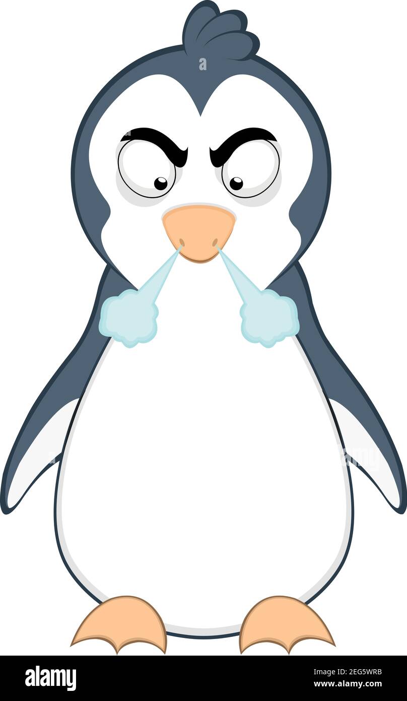 .Vector illustration of an angry cartoon penguin Stock Vector Image ...
