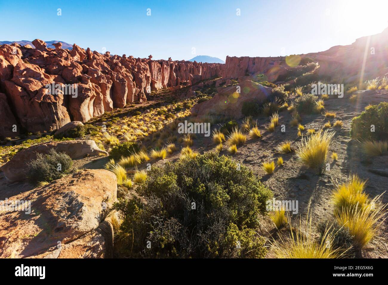 Beautiful natural landscapes in volcanic mountains, Andes region ...