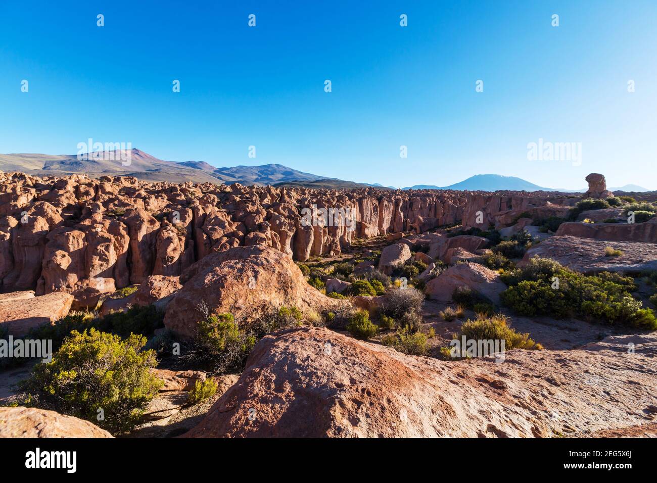 Beautiful natural landscapes in volcanic mountains, Andes region ...