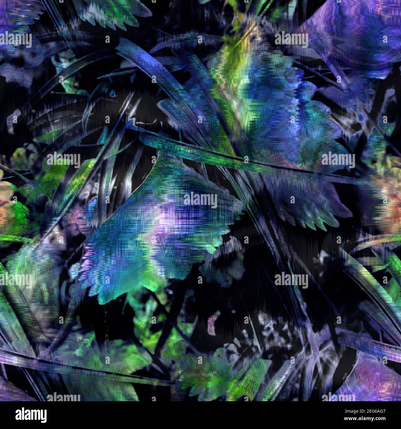 Seamless abstract color blobs with floral overlay Stock Photo - Alamy