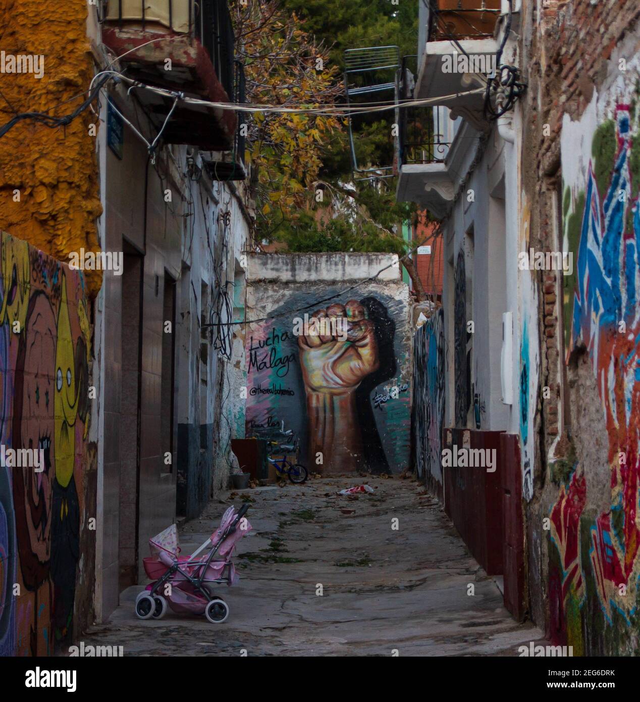MALAGA, SPAIN - Jan 13, 2020: Street art in malaga as a statement of ...