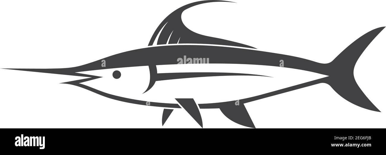 blue marlin fish icon logo illustration vector Stock Vector Image & Art ...