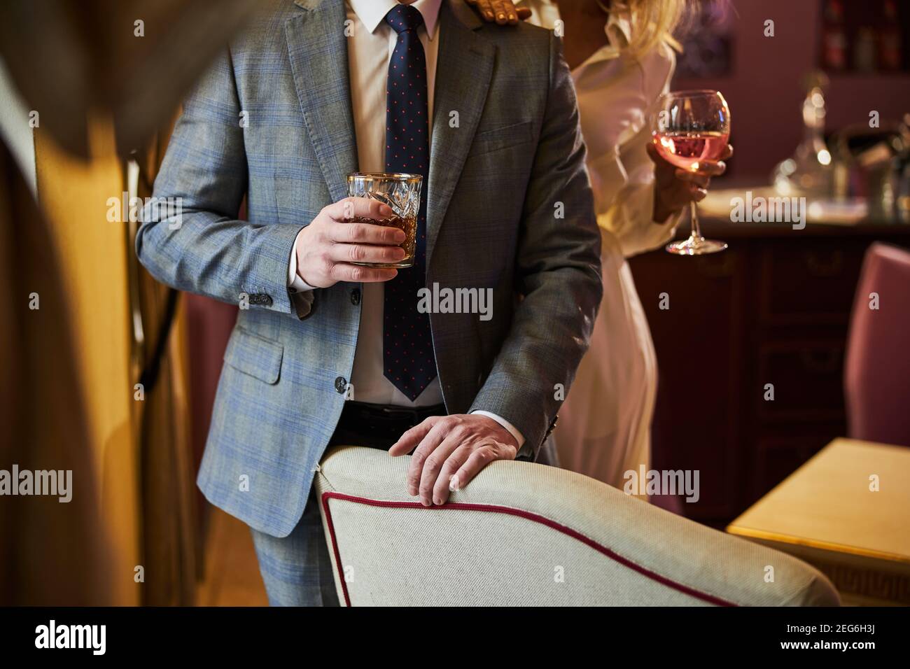 Party night is more fun with the proper person Stock Photo - Alamy