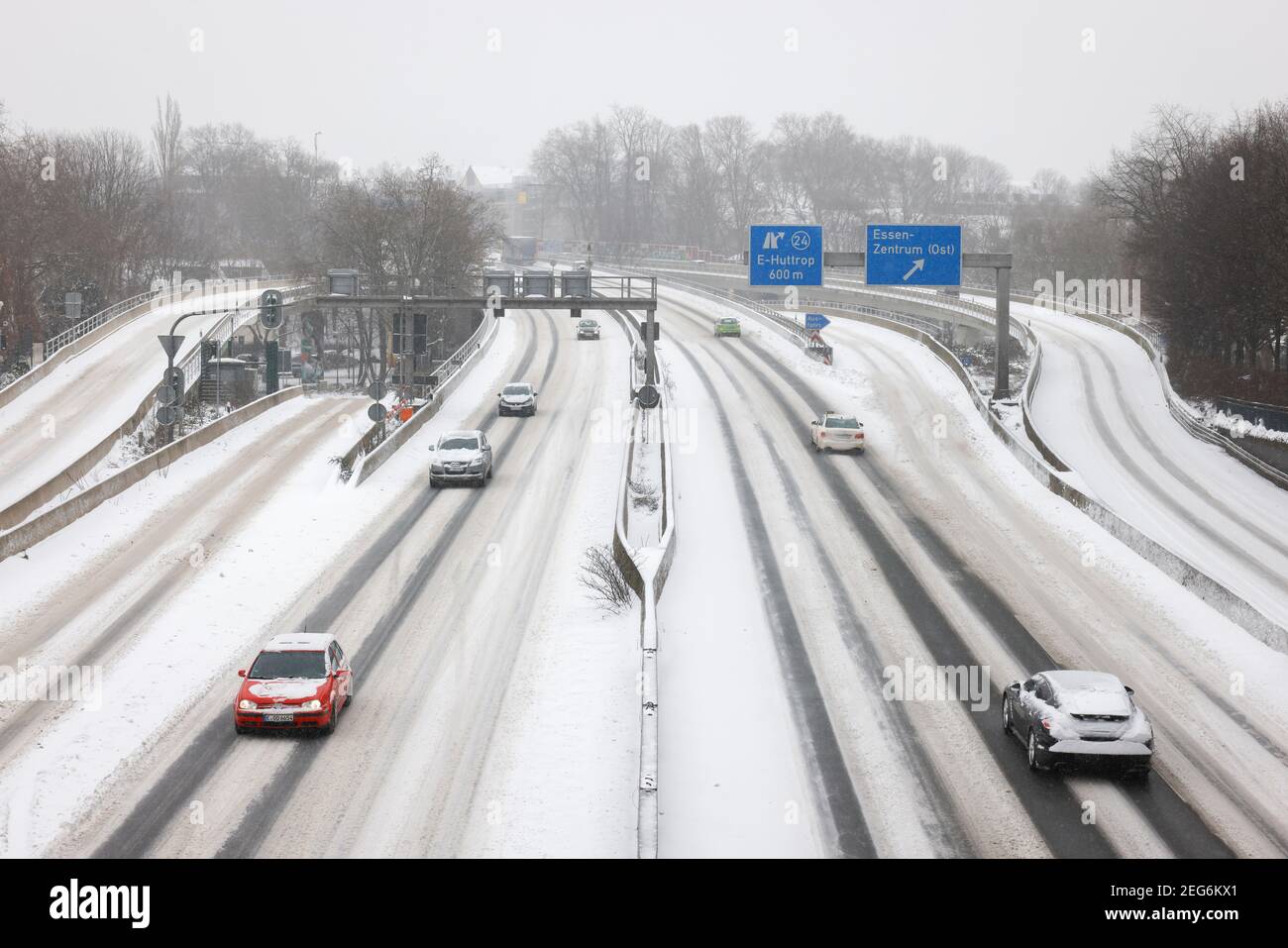 Essen, North Rhine-Westphalia, Germany - Winter onset in the Ruhr area ...