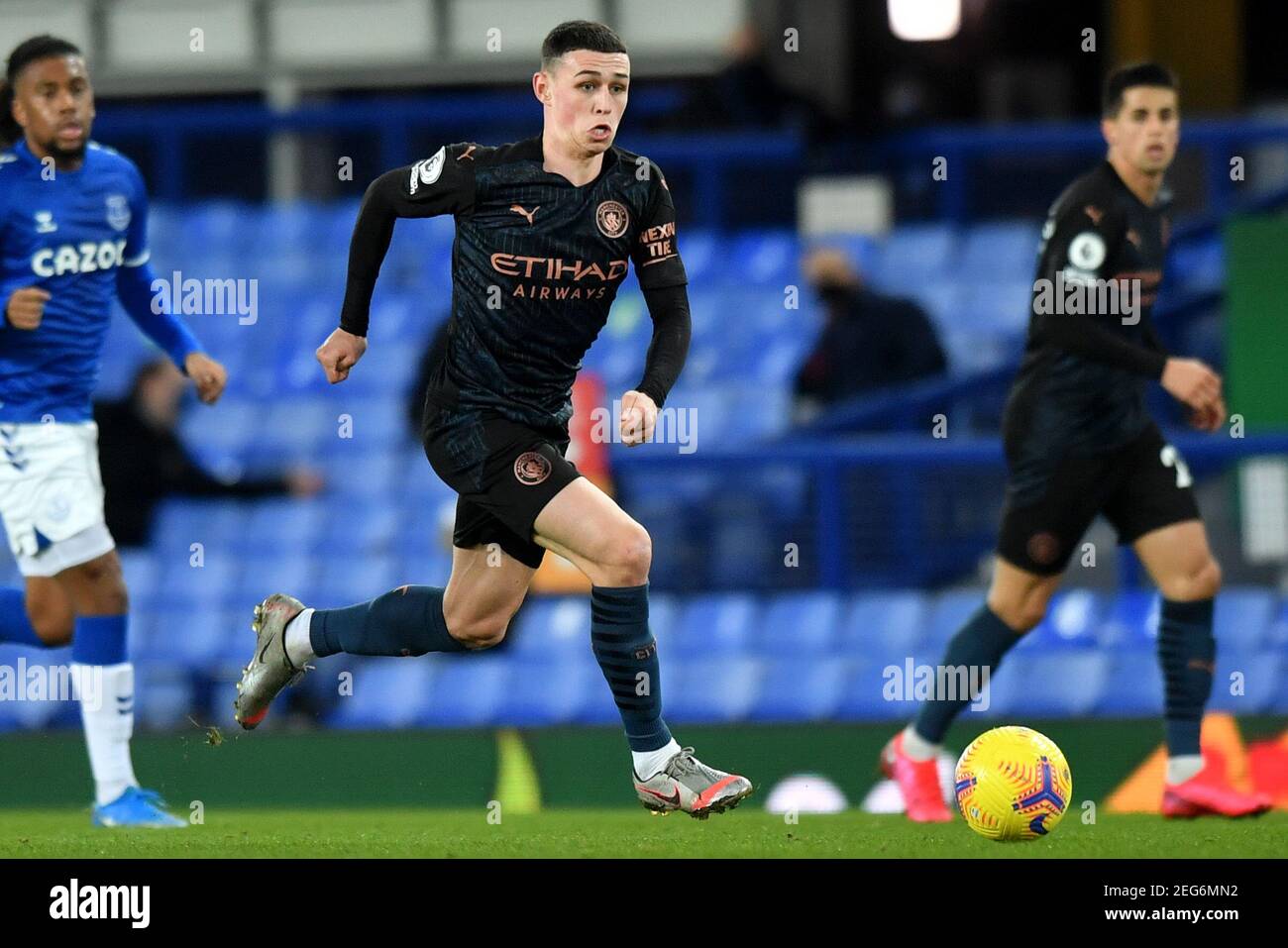 Liverpool, United Kingdom, 17th February 2021. Manchester City's Phil ...