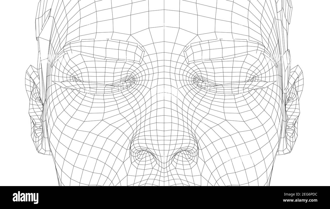Female wireframe head Stock Vector Images - Alamy