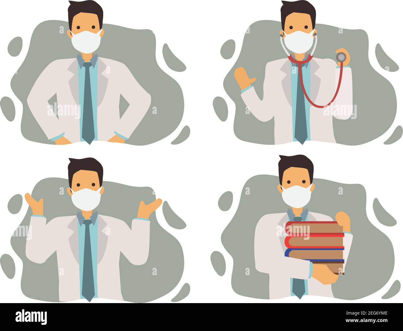 Four doctors Stock Vector Images - Alamy