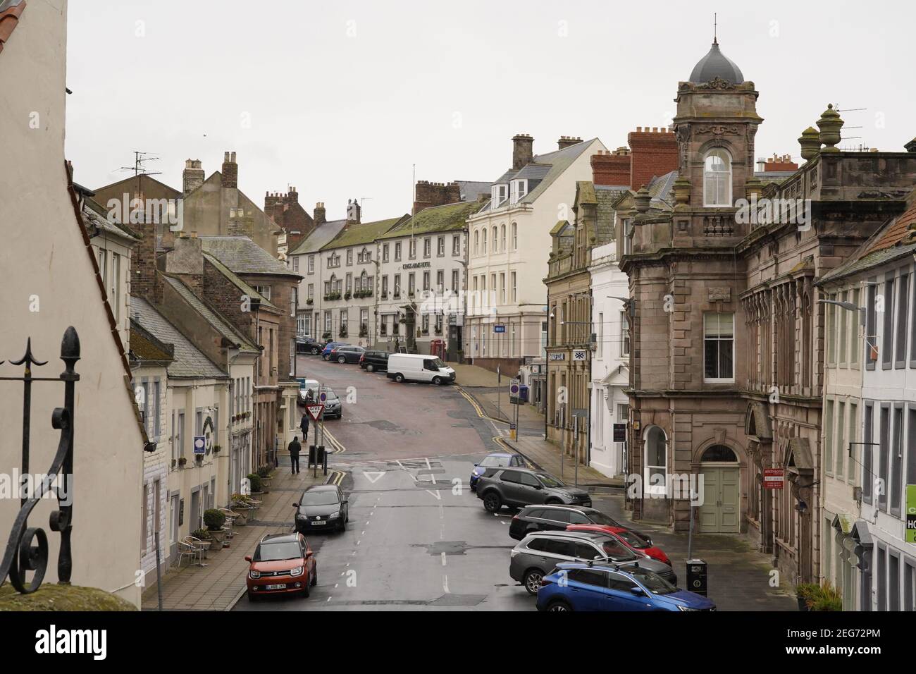 Market town in Berwick-upon-Tweed Stock Photo - Alamy