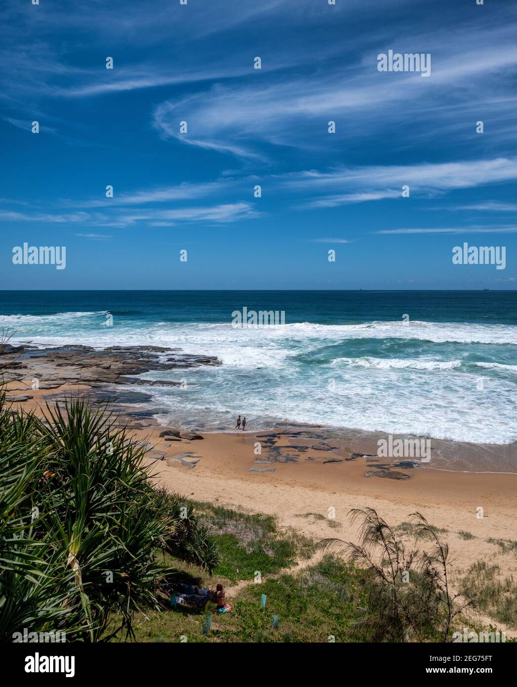 Mesmerizing view of an open beach on the Sunshine Coast of Queensland ...
