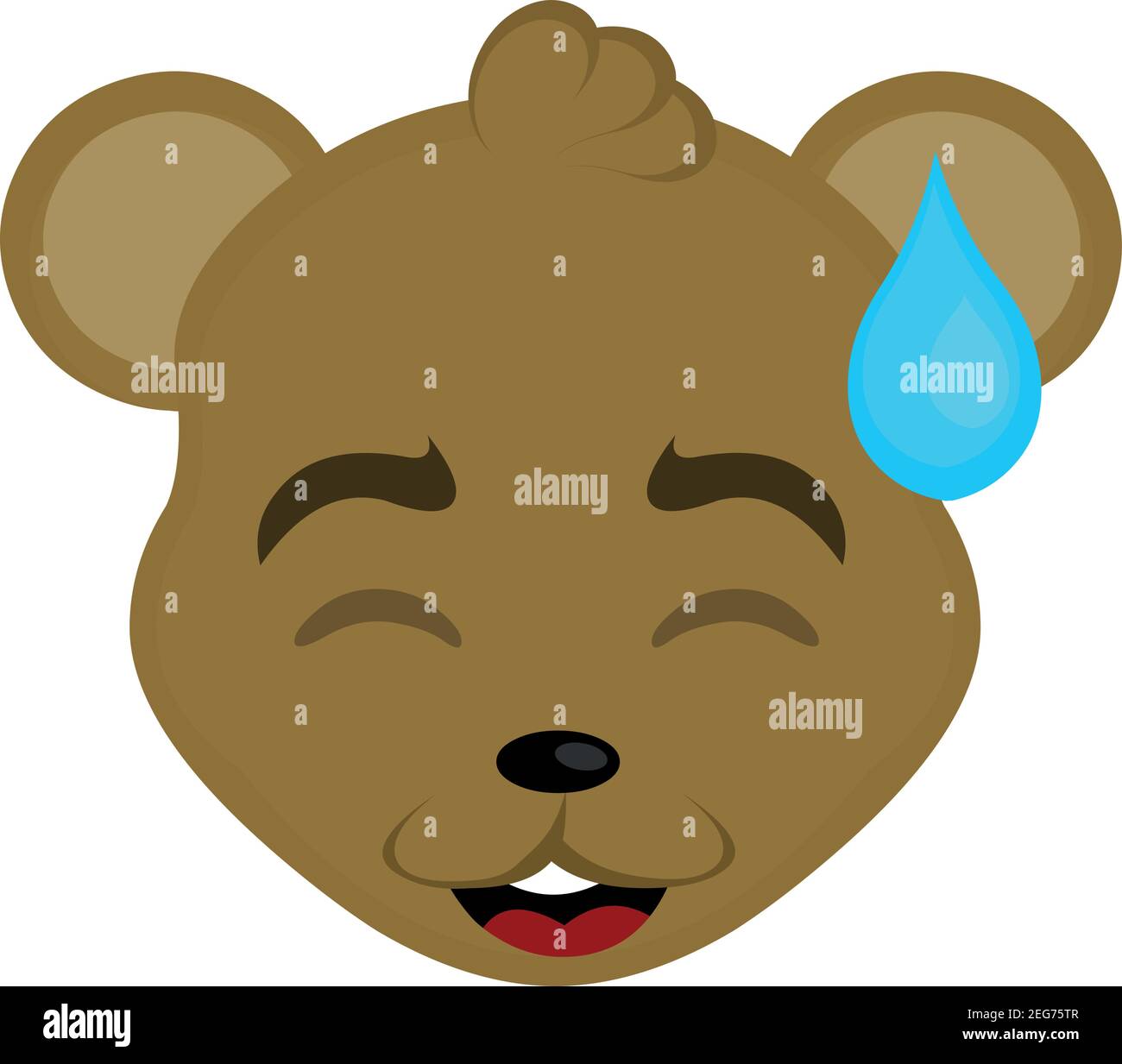 Vector emoticon illustration cartoon of a mouse's head emoticon with an ...