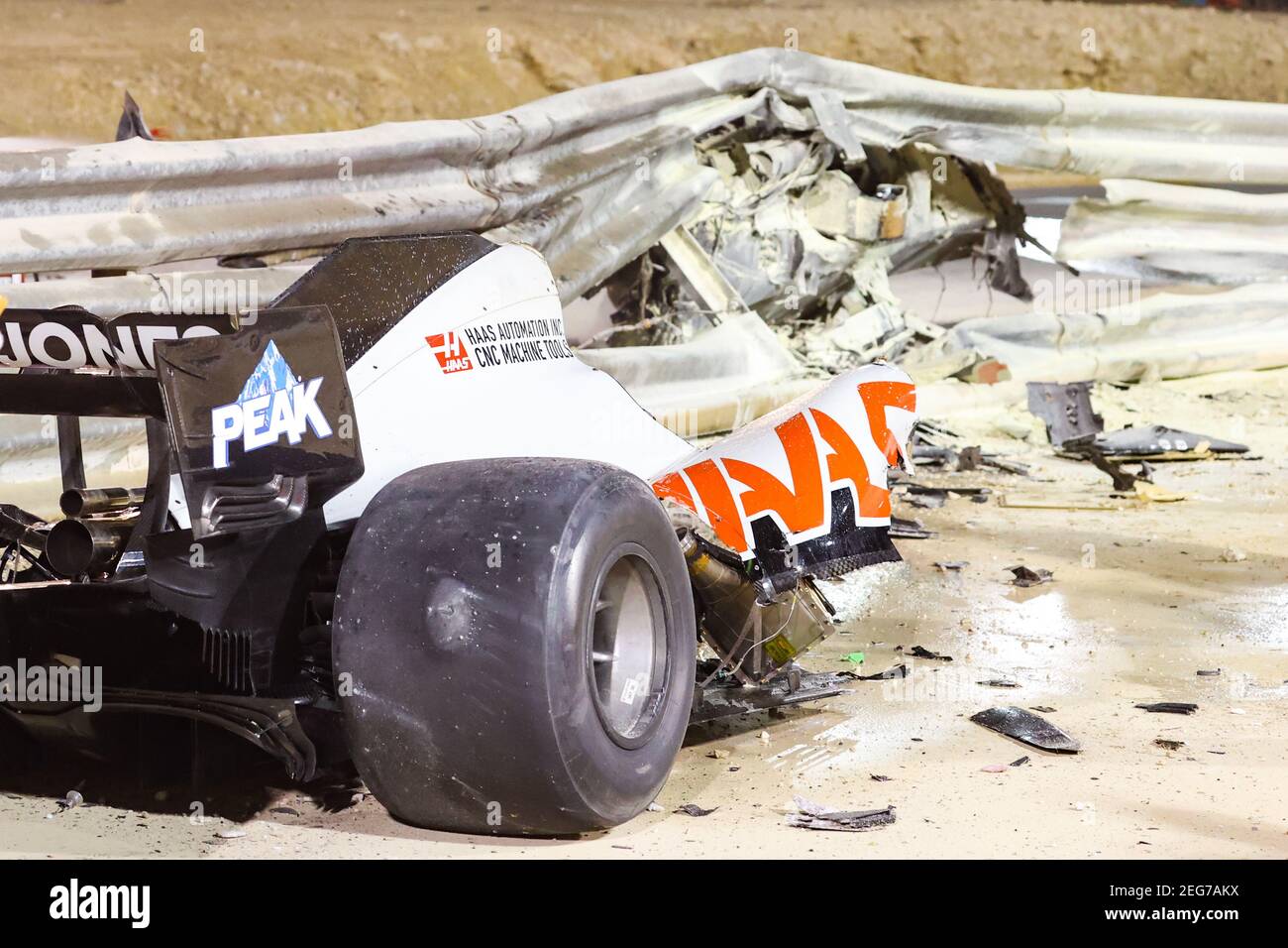 Cockpit of GROSJEAN Romain (fra), Haas F1 Team VF-20 Ferrari after his ...