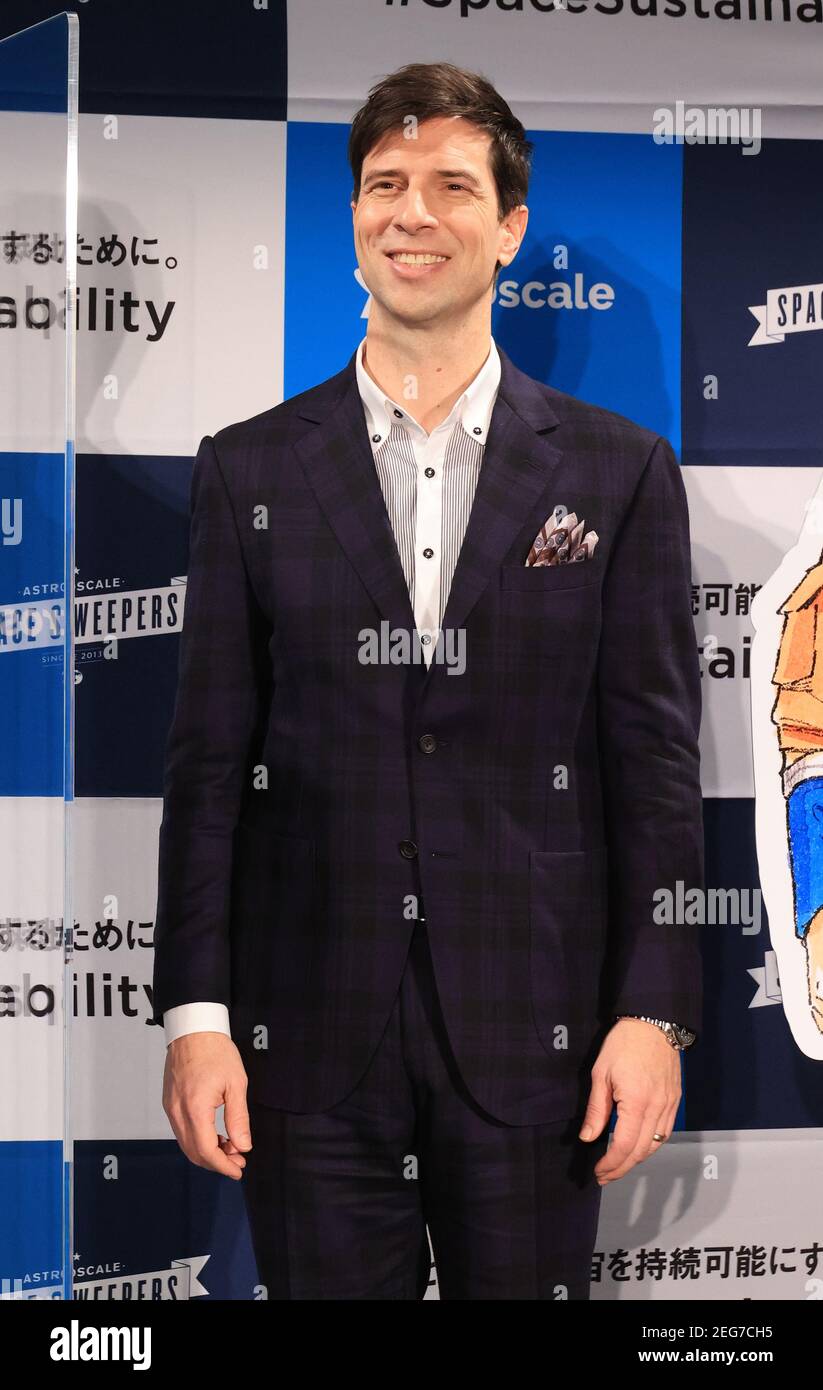 Tokyo, Japan. 18th Feb, 2021. American TV personality Patrick Harlan smiles as he attends ...