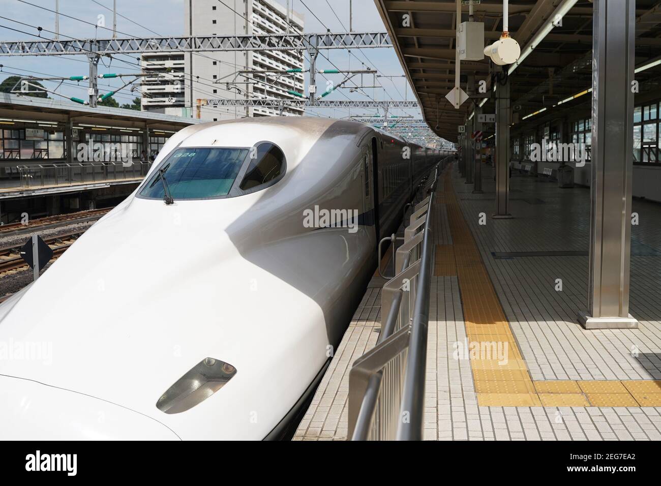 Closeup of shinkansen train in Japan Stock Photo - Alamy