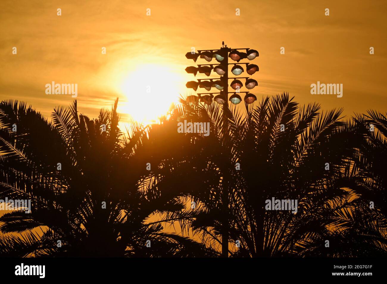 Sunset atmosphere during the Formula 1 Gulf Air Bahrain Grand Prix 2020 ...