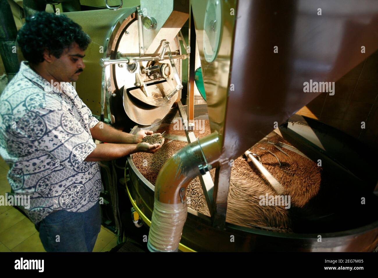 a coffee roasting production in the city centre of Catania in the ...