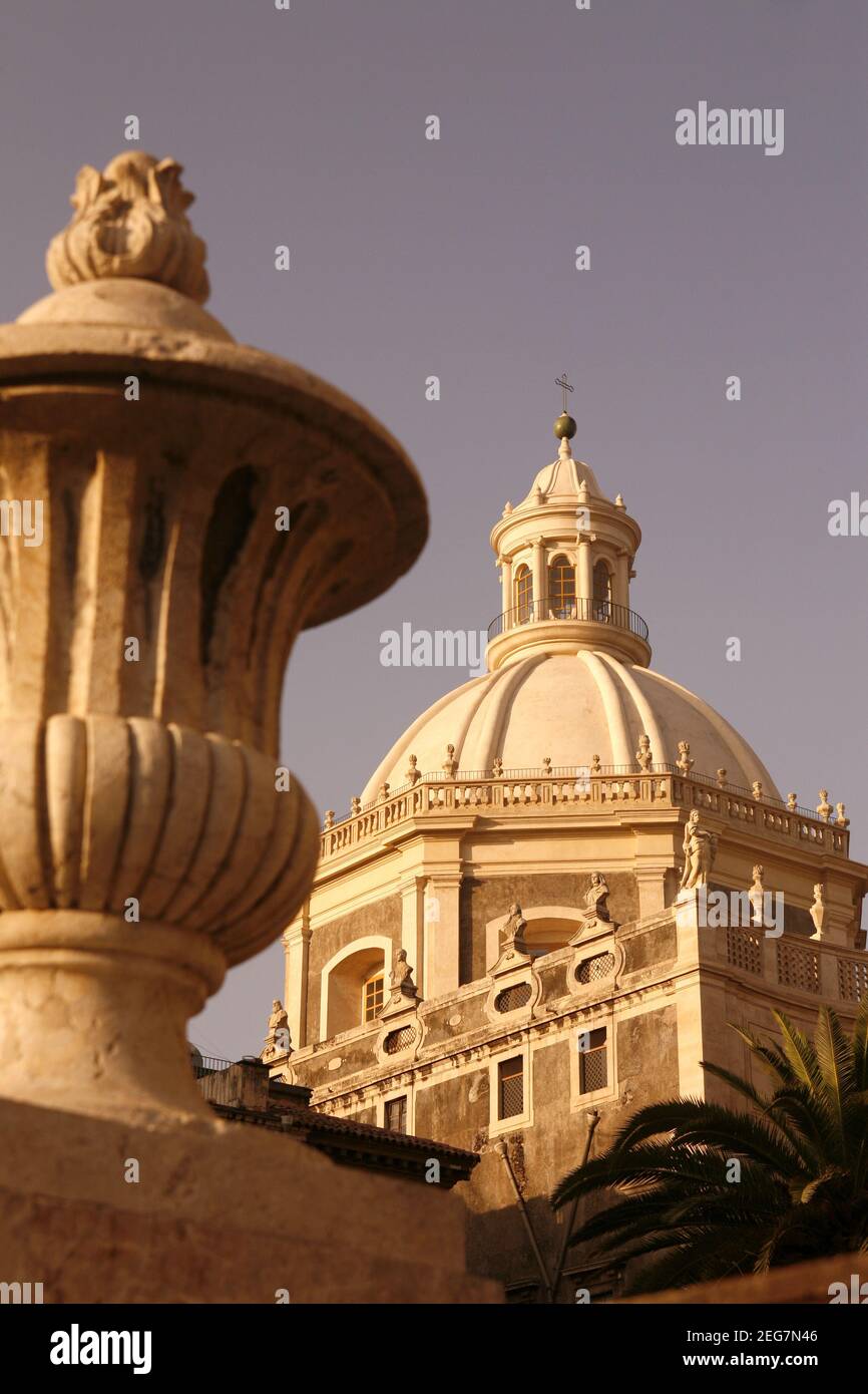 the St Agata cathedral in the city centre of Catania in the province of ...