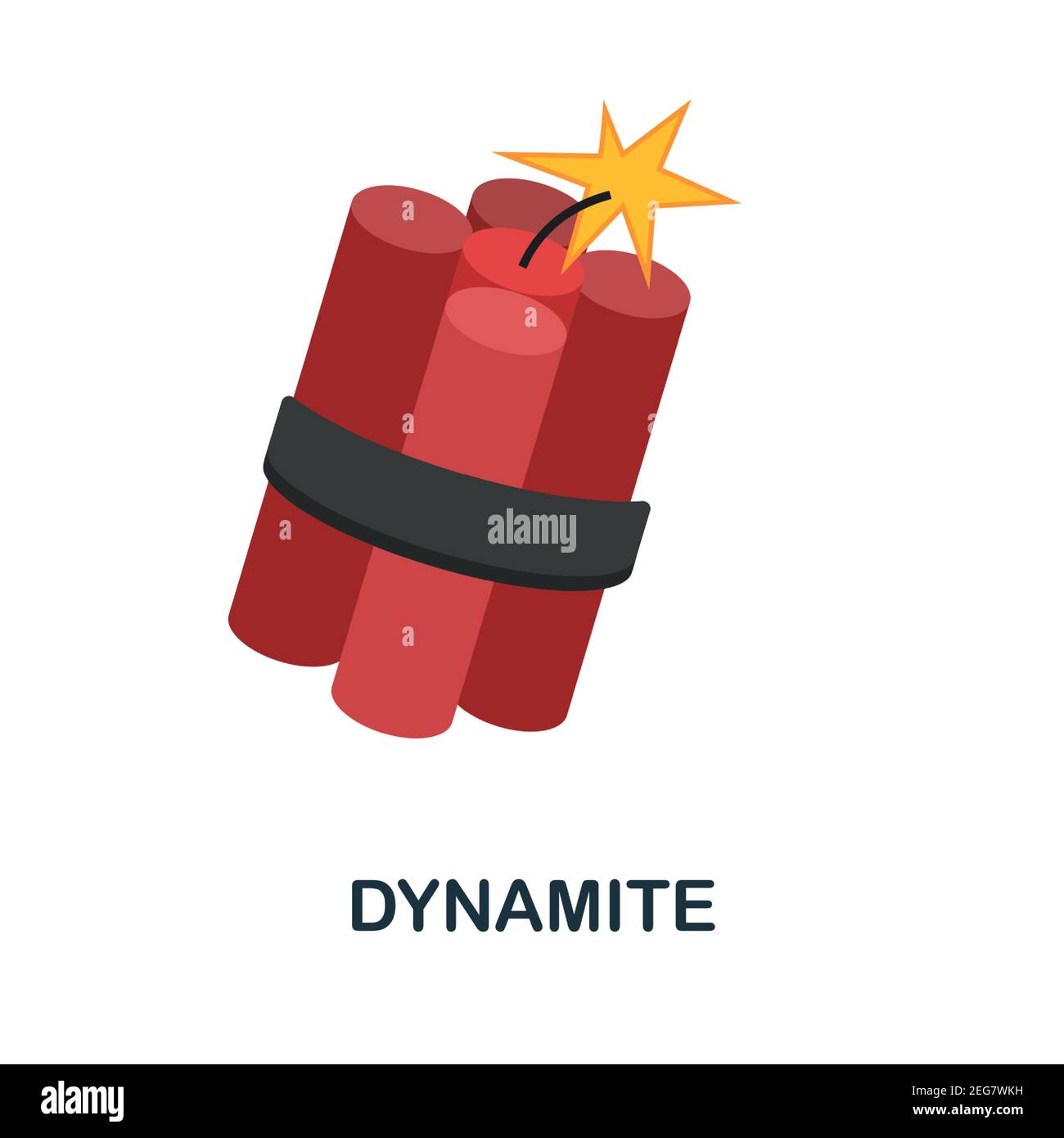 Dynamite flat icon. Color simple element from weapon collection ...