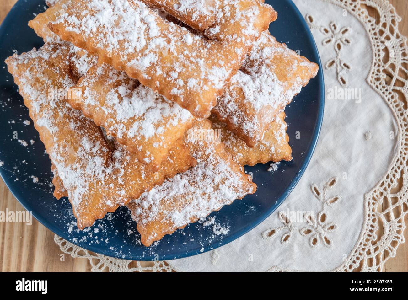 Homemade sweet typical french merveilles Stock Photo - Alamy