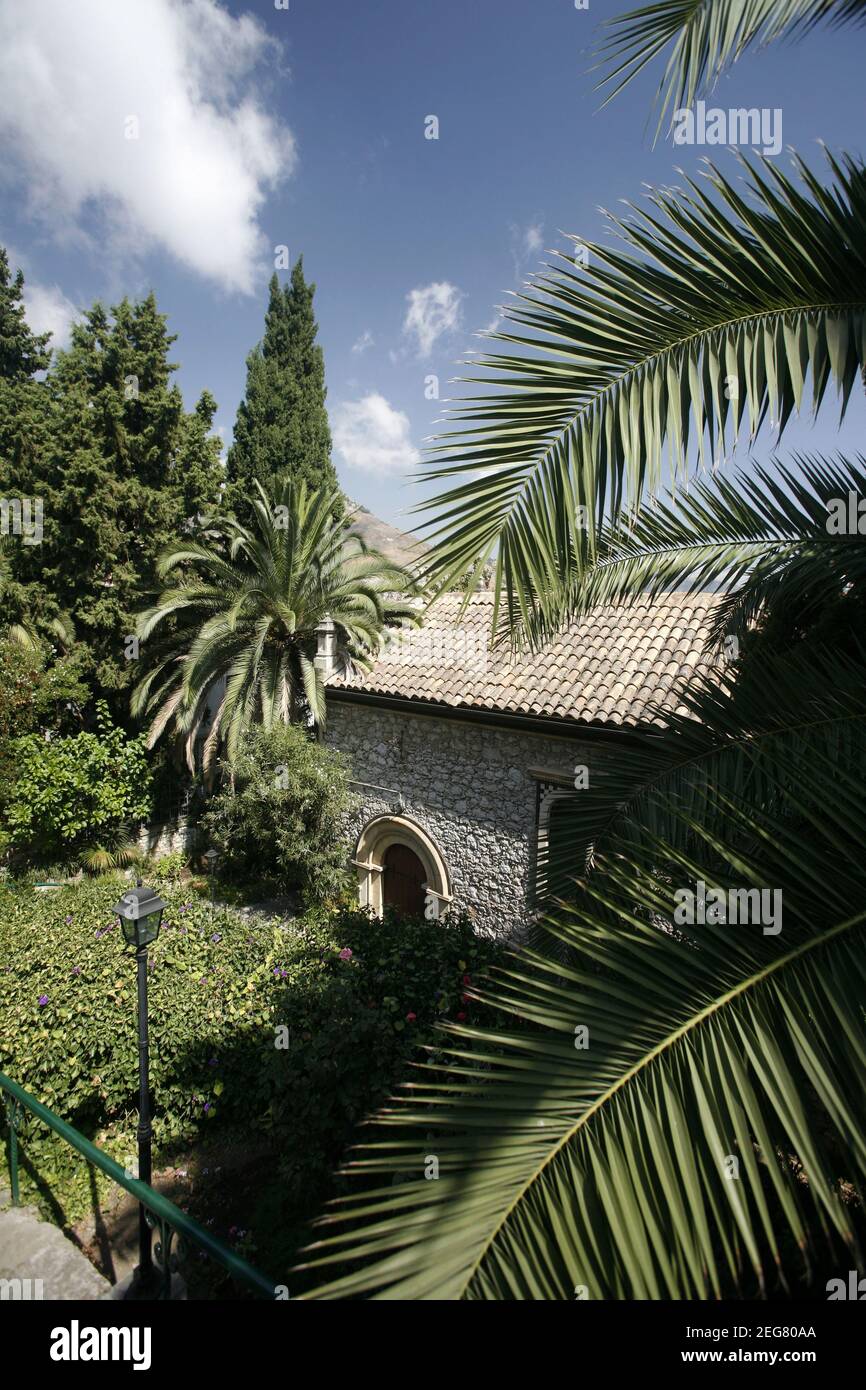 A house in old Town of Taormina in the province of Sicily in Italy ...