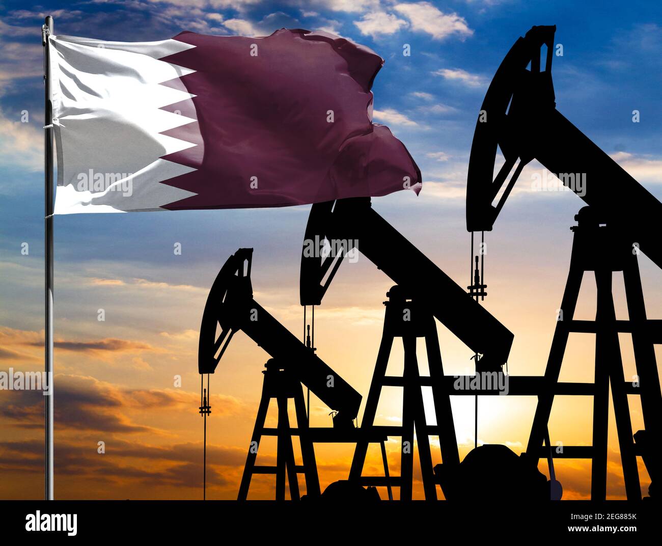 Qatar oil rig hi-res stock photography and images - Alamy