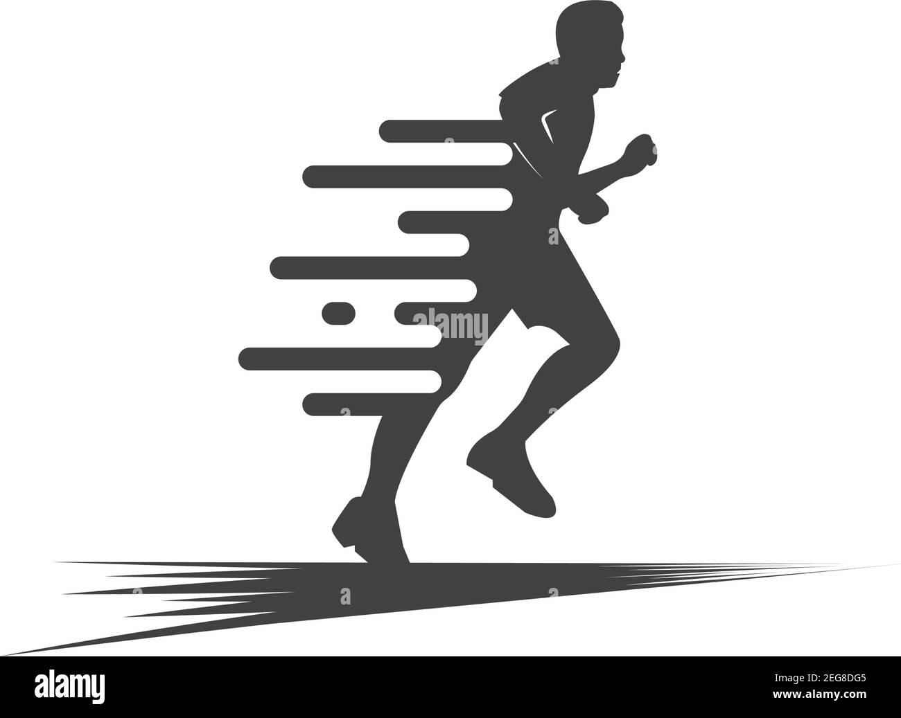 Man Running Fast Silhouette