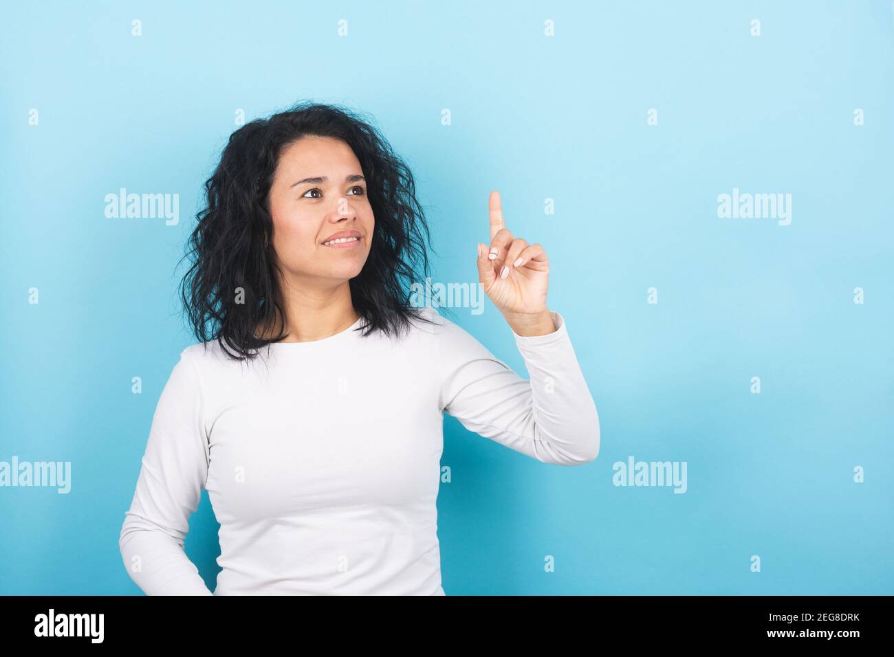 Young girl points hi-res stock photography and images - Alamy