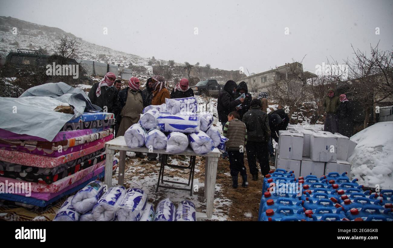 Lebanon 2 18 2021: Refugees in Refuge Camp in E'rsal Waiting for ...