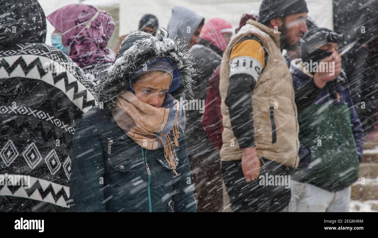 Refugee camp snow turkey hi-res stock photography and images - Alamy