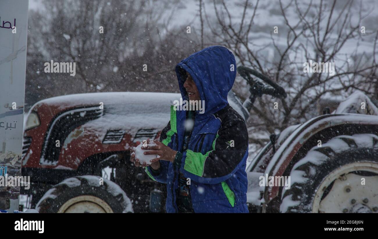 Syrian Refugee Little Boy in Refuge Camp in Aarsal at Syrian Lebanese ...