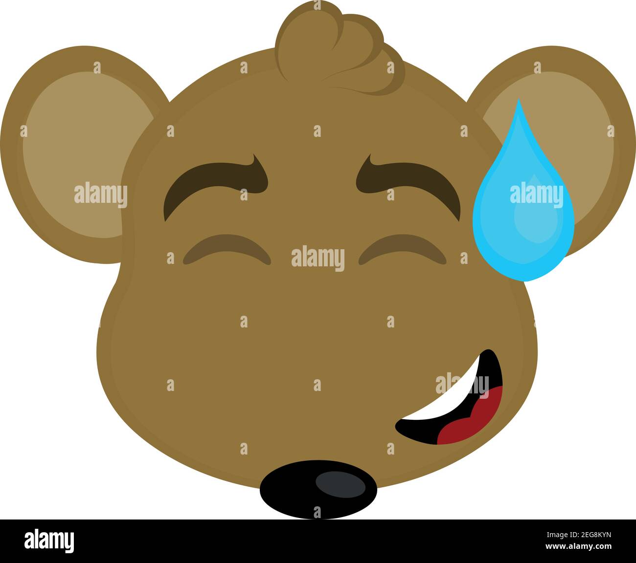 Vector emoticon illustration cartoon of a mouse's head emoticon with an ...