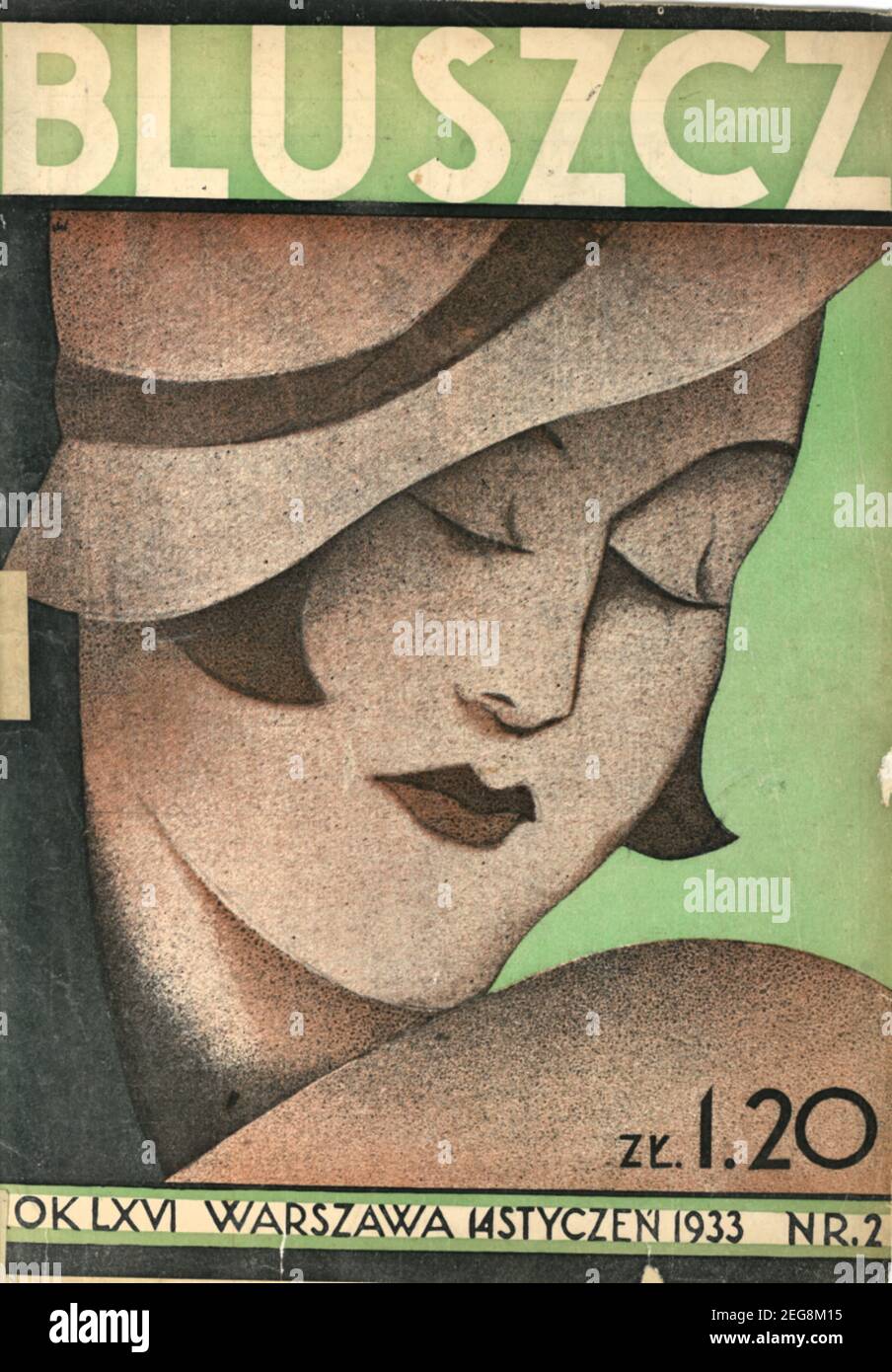 Okładka przedwojennego magazynu dla kobiet Bluszcz 1933, lata 30te ...