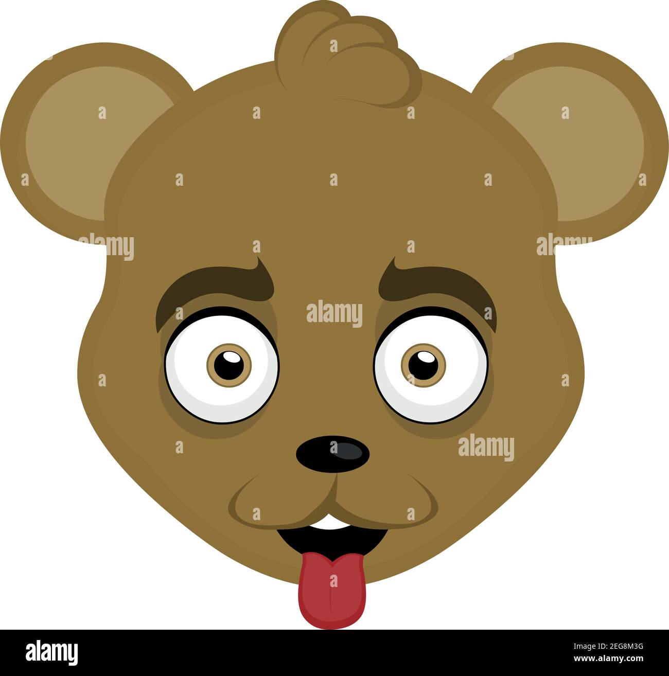 Vector emoticon illustration cartoon of a mouse´s head with happy ...