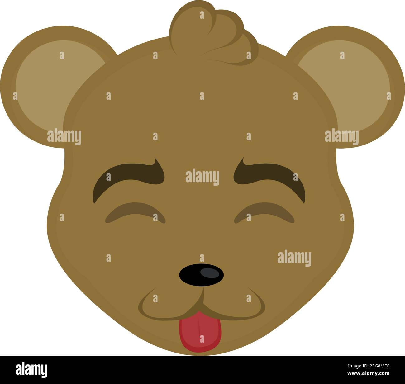 Vector emoticon illustration cartoon of a mouse's head with a joyful ...