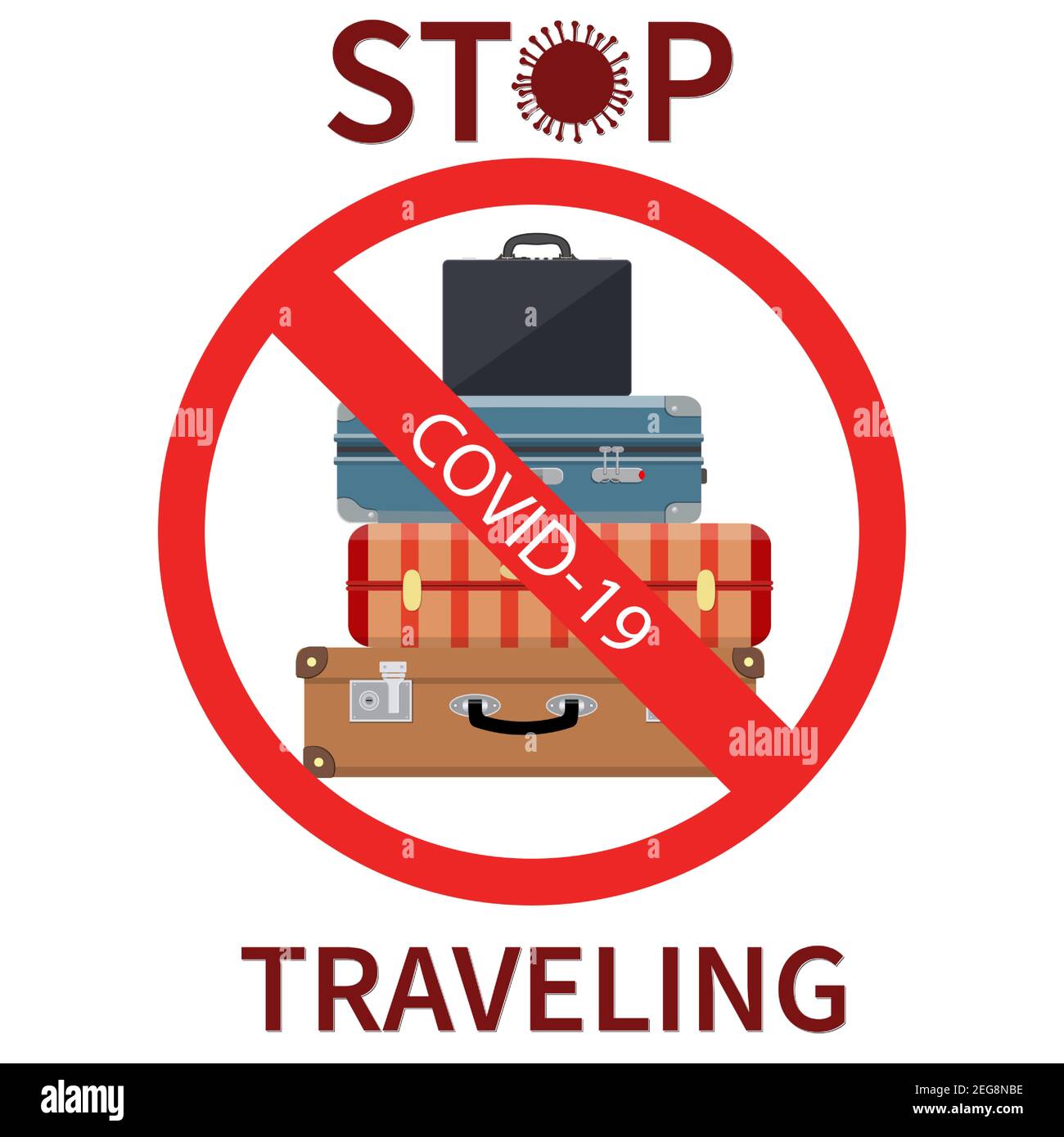 Stop travel to risk places COVID-19 Stock Vector Image & Art - Alamy