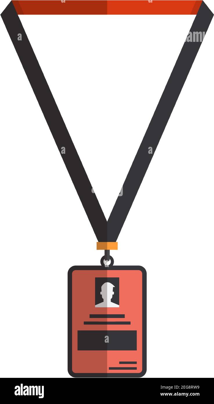 ID badge event card vector isolated on white background Stock Vector ...