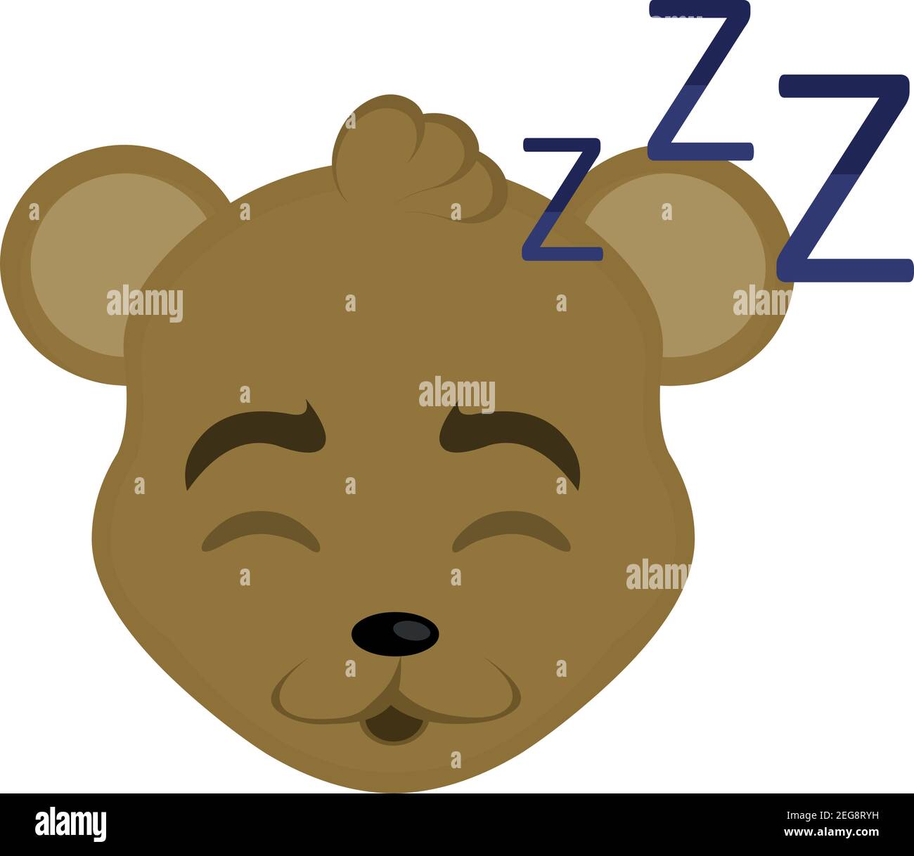 Vector emoticon illustration cartoon of a mouse's head with tired ...
