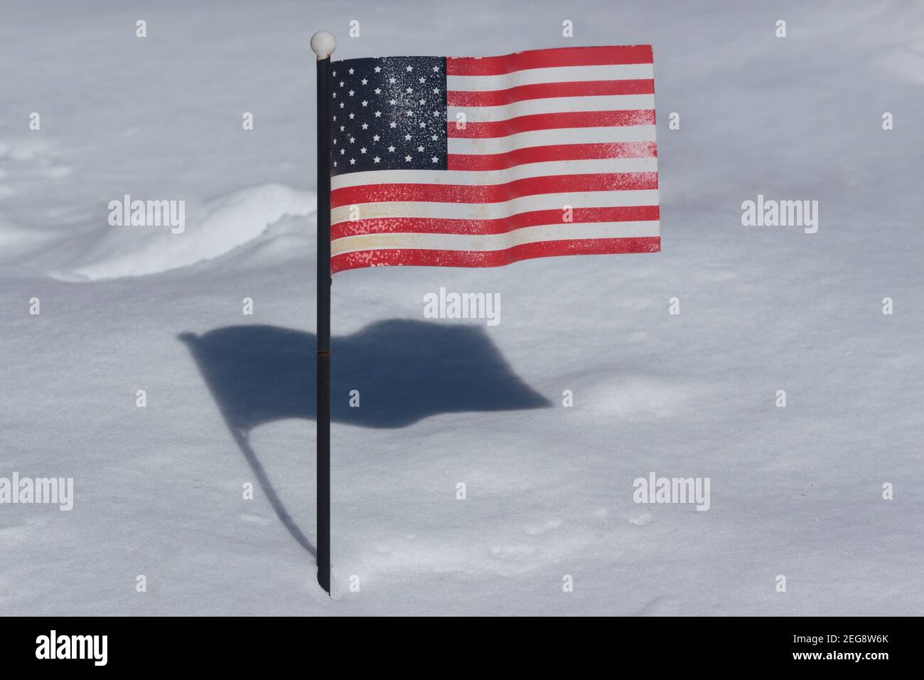 American flag in snow hi-res stock photography and images - Alamy