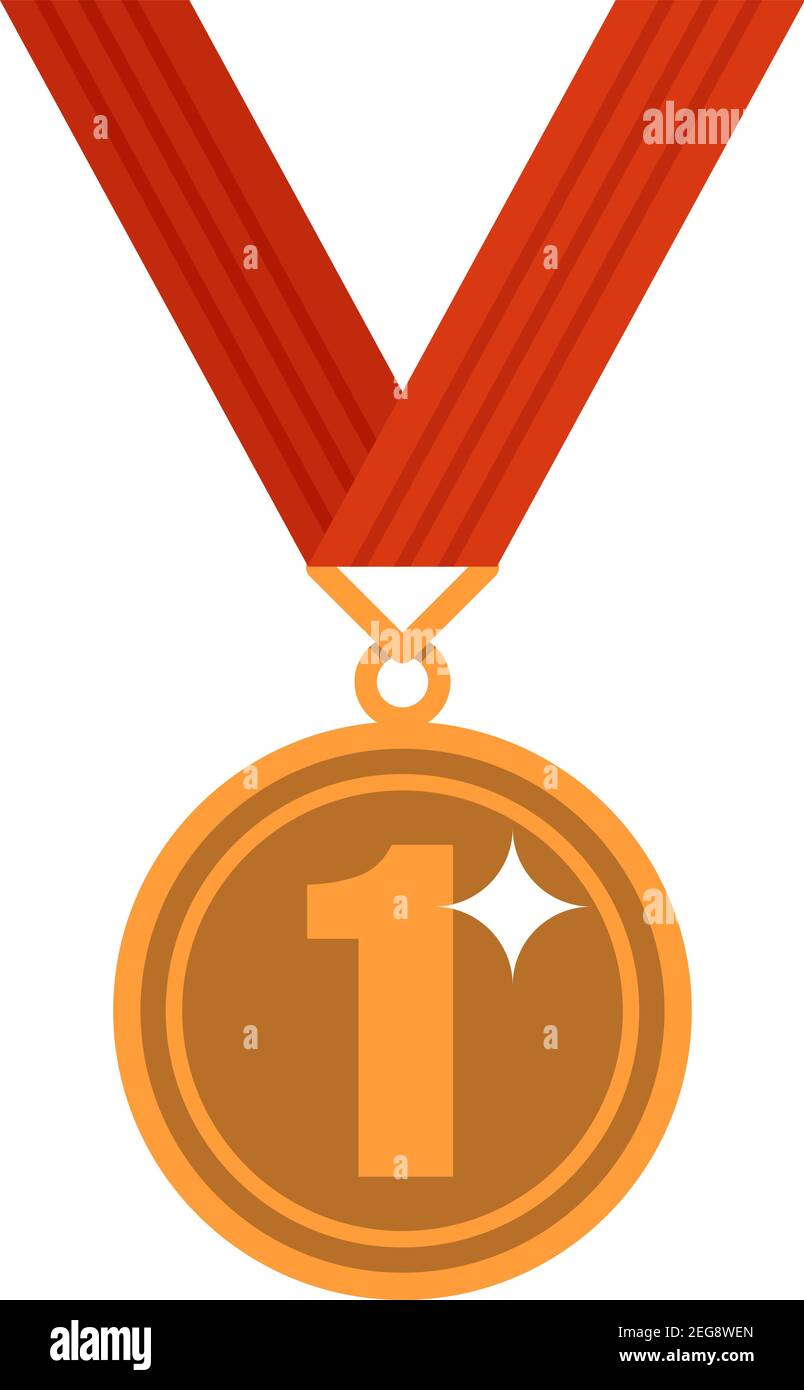 Golden medal vector isolated on white background Stock Vector Image ...
