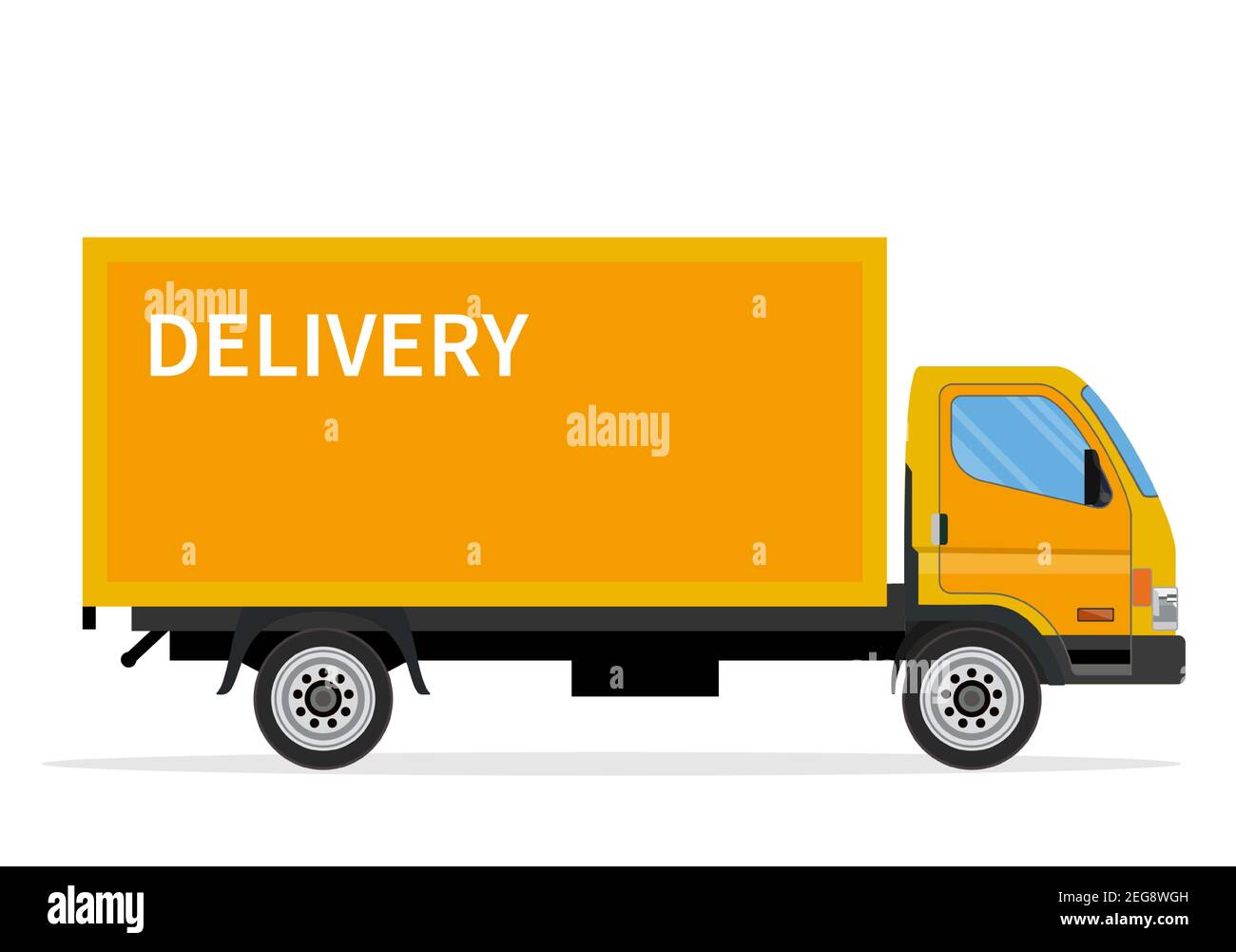 delivery truck van isolated on white background Stock Vector Image ...