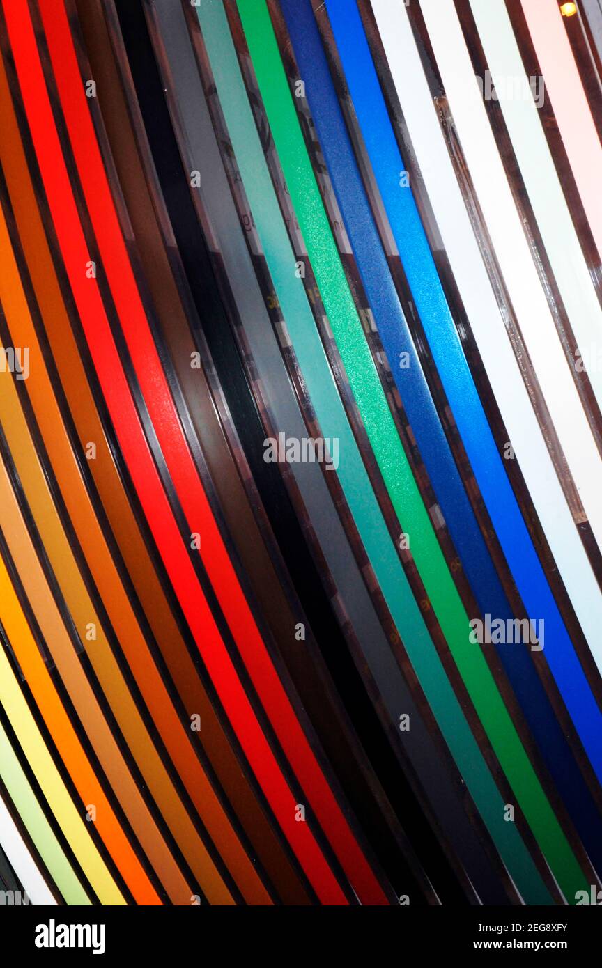 Coloured plastic strips Stock Photo - Alamy